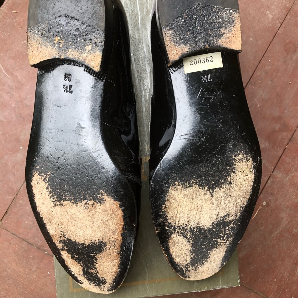 Bally “Banner” Tuxedo Black Patent Leather Shoes - Gem